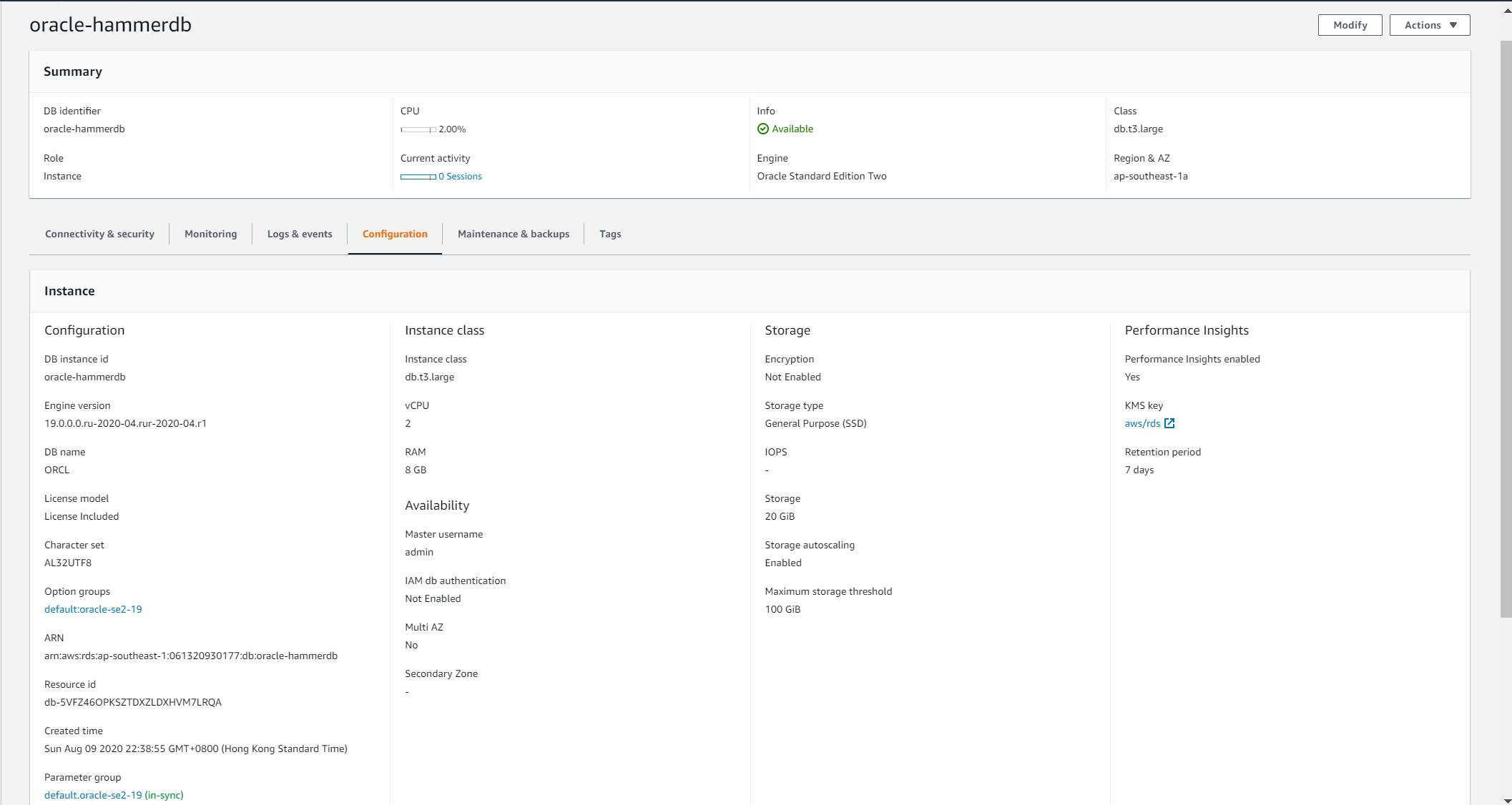 Setup A Hammerdb Testing Aws Rds Oracle Database Drew Lo